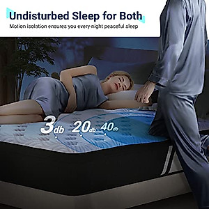 Avenco Full Mattress, Innerspring Hybrid 10 Inch Full Size Mattress with Gel Memory Foam, Bamboo Charcoal Full Mattress in a Box, Individual Pocket Spring for Motion Isolation, CertiPUR-US Certified