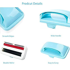 Reusable Handheld Crumb Sweeper, SONQOME Nutshell Soft Bristles Debris Collector Handheld Carpet Table Sweeper Crumb Brush Cleaner Crumb Sweeper Roller for Home Cleaning