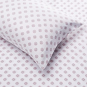 Amazon Basics Ultra-Soft Lightweight Reversible Microfiber Comforter Bed-in-a-Bag, 5-Piece Set, Twin/Twin XL, Pink Floral