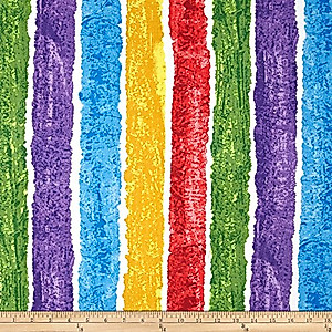 The Very Hungry Caterpillar Giant Stripe Multi Fabric By The Yard