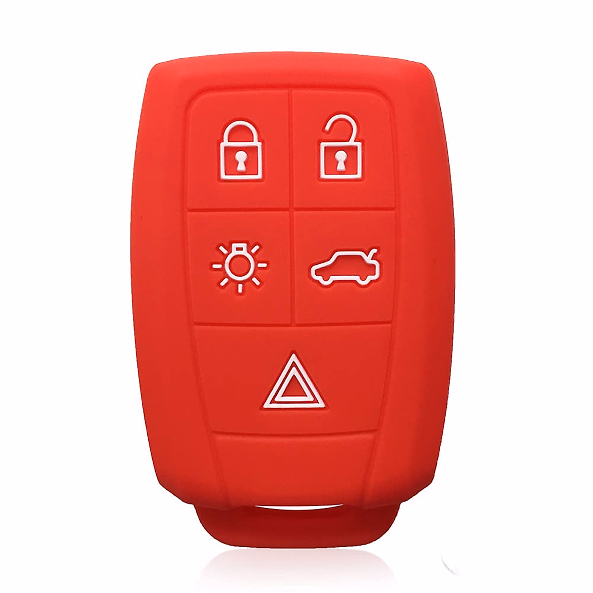 OTMIK Silicone Car Key Cover Case Compatible with Volvo XC90 C30 C70 S60 D5 V50 S40 Car Key Shell (Red A)