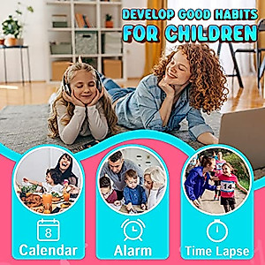Prysyedawn Kids Phone, Christmas Birthday Gifts for Girls/Boys Age 3-6,Toddler MP3 Music Player with Flip Camera, Alarm Clock Portable Learning Toy for 3 4 5 6 Year Old Girl with SD Card-Pink