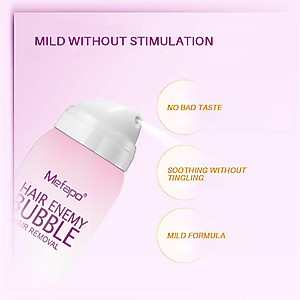 MEFAPO Painless Hair Removal Cream,Depilatory Bubble Wax Body Bikini Legs Hair Remover Foam Mousse in Spray Bottle Pomades Waxes (2 Bottles)