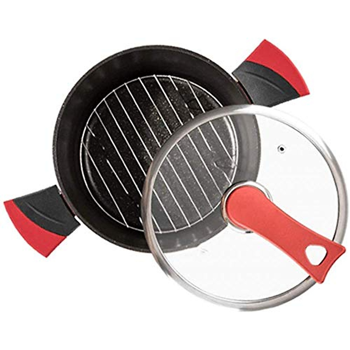 Stock Pot Korean Medical Stone Non Stick Soup Pot Double Ear Non Stick Pot Household Steamer Stew Pot Multipurpose Stock Pot -Pink