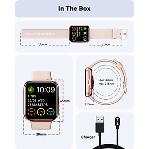 ENOMIR Smart Watch for Women, Compatible with iPhone/Samsung/Anroid Answer/Make Call& Alexa Built-in, Fitness Tracker with 100 Sports 5ATM Waterproof, Smartwatches with Heart Rate SpO2 Sleep Monitor