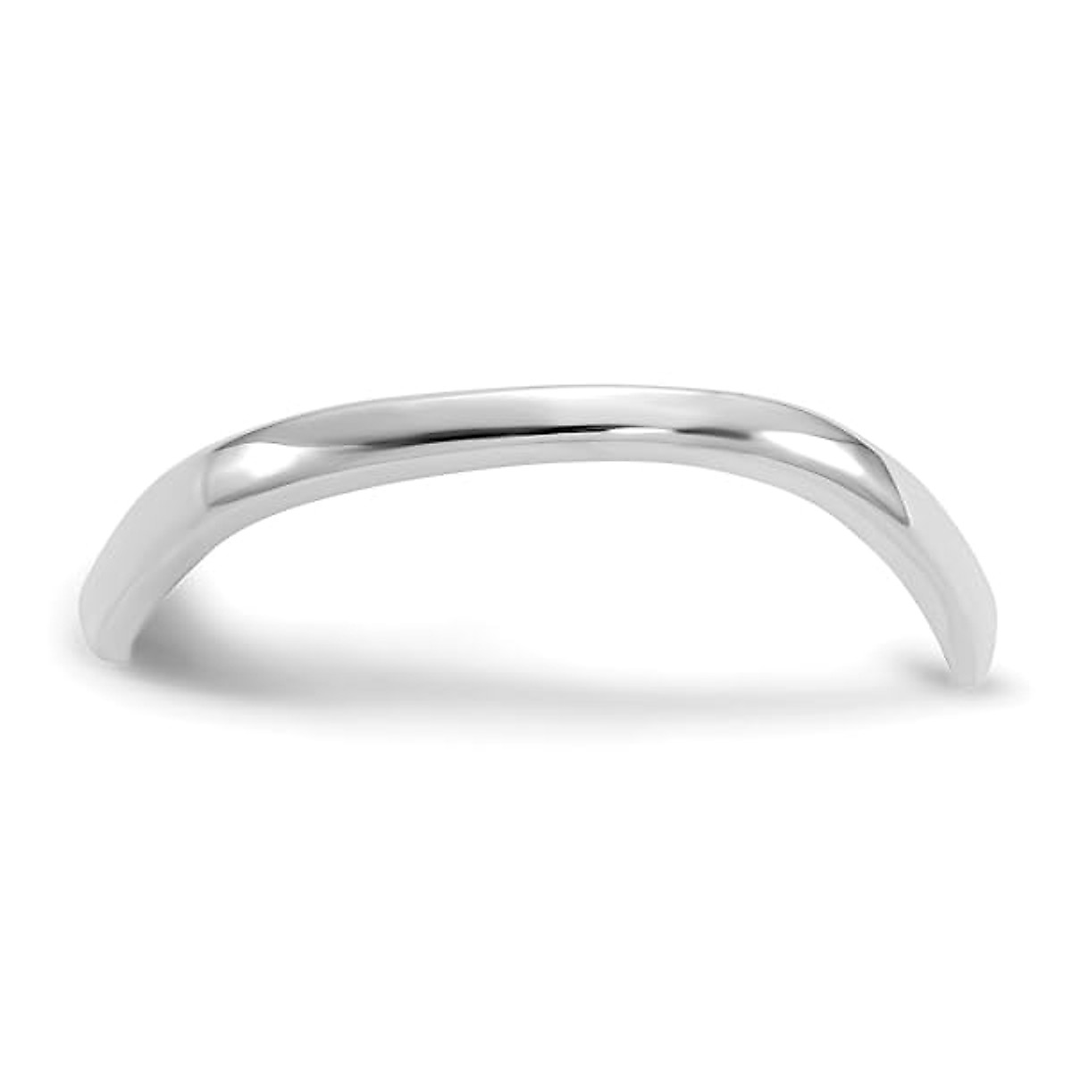 IceCarats 14K White Gold Wave Thumb Statement Ring Size 9