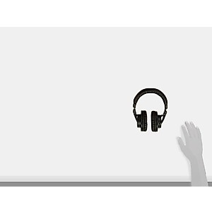 Rockville PRO-M50 Studio Headphones w/ Detachable Coil Cable, Case+Extra Ear Pad, Silver, mediam