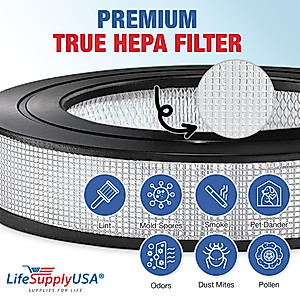 True HEPA Air Cleaner Filter Replacement Compatible with Honeywell Silentcomfort HRF-D1 HRF-11N HWLHRF1, Filter D by LifeSupplyUSA