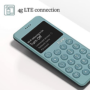 Punkt. MP02 4G LTE Minimalist Mobile Phone | Light Blue | Unlocked, Nano-SIM, Wi-Fi Hotspot, 2GB RAM+16GB Storage, 1280 mAh Battery, Multiband