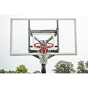 Goalsetter All-American In Ground Adjustable Basketball System with 60-Inch Glass Backboard and Single Static Rim, Black (SS45560G1)