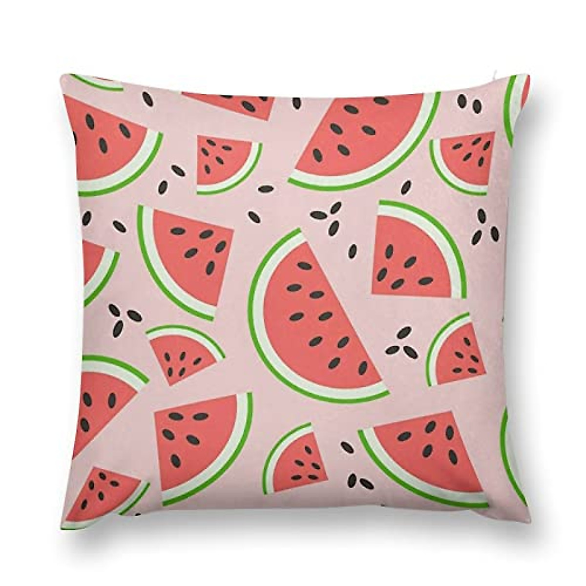 DMIPIRLS Outdoor Pillow Cases for Sofa Soft Set of 1 Pillowcases,Stylish Pink Watermelon White 26x26 Inches
