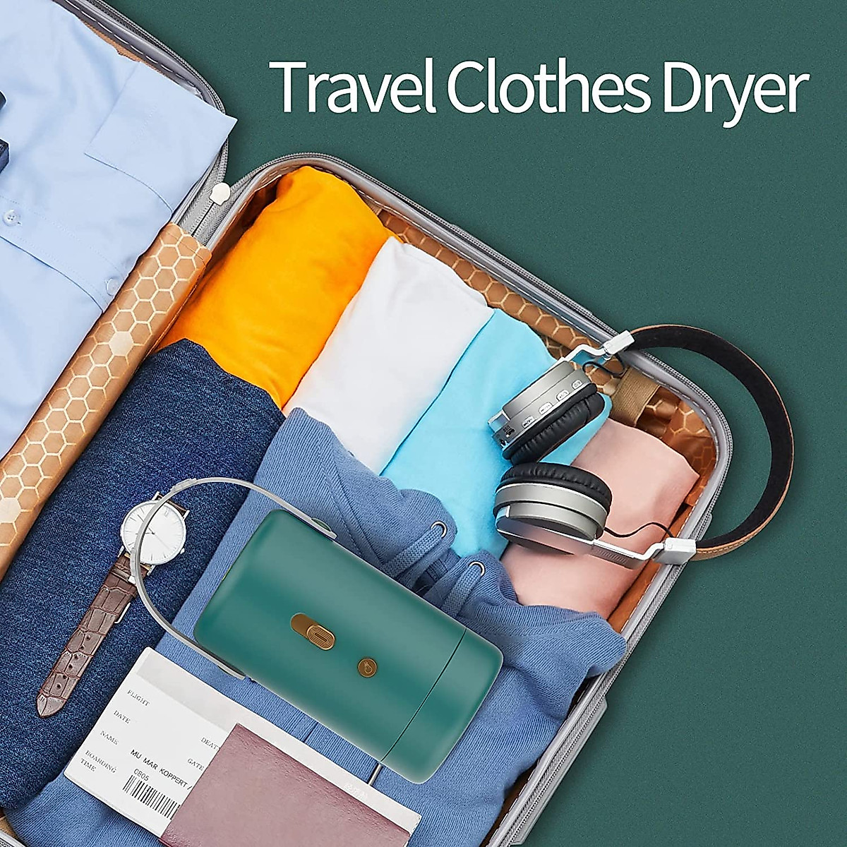 Mini Dryer, Portable Clothes Dryer for Apartments, Portable Small Mini Dryer Machine, Travel Clothes Dryer, Suitable for Swimwear, Socks, Tank Tops, Panties, Underwear, Baby and Pet Clothes