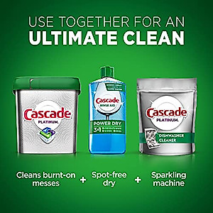 Cascade Rinse Aid Platinum, Dishwasher Rinse Agent, Regular Scent, 30.5 oz
