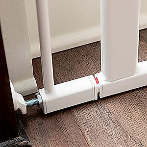 Qdos Safety Spectrum Designer Baby Safety Gate - Meets Tougher European Standards - Modern Design and Unparalleled Safety - Furniture Grade Wood - Simple Installation | Pressure Mount | White