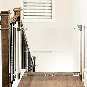 Qdos Crystal Designer Baby Safety Gate - Meets Tougher European Standards - Modern Design and Unparalleled Safety - Beauty & Safety Together at Last - Simple Installation | Hardware Mount