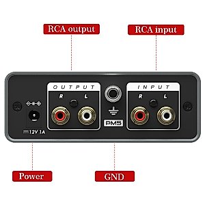 MANAYO Phono Preamp, Professional Mini Preamp for Turntable/Vinyl Record Player. Stereo Phonograph preamplifier Designed with RCA Input/Output, Headphone Jack, Adjustable Volume and gain