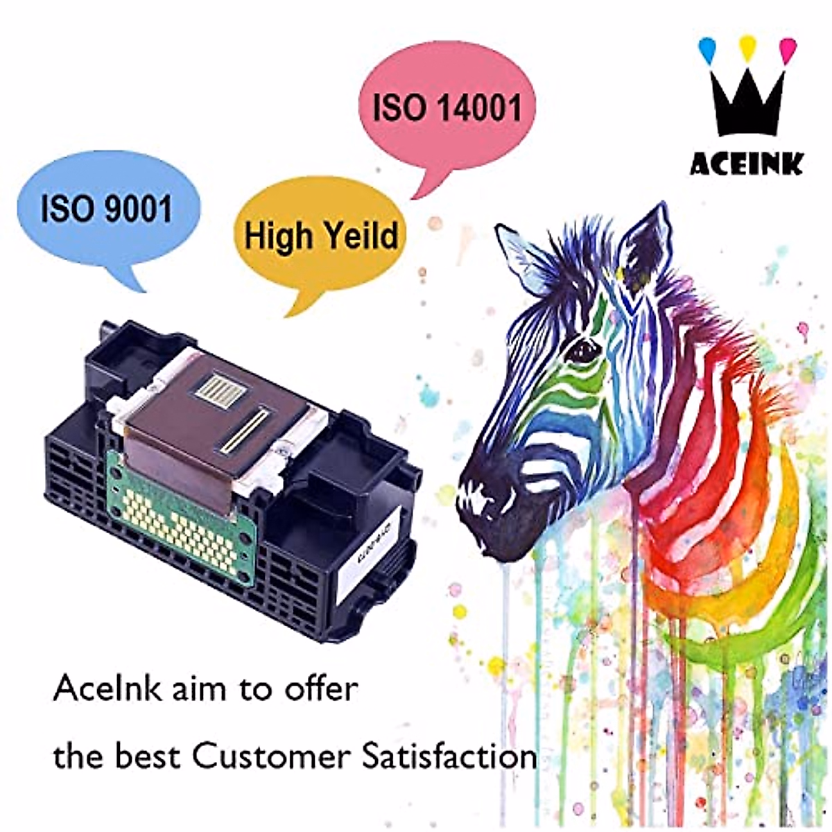 AceInk QY6-0083 Printhead Print Head Compatible with Canon MG6310 MG6320 MG6350 MG6380 MG7120 MG7150 MG7180 iP8720 iP8750 iP8780 MG7140 MG7550 Printer