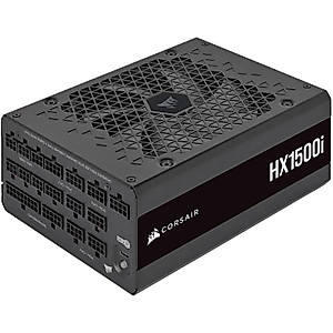 Corsair HX1500i Fully Modular Ultra-Low Noise ATX Digital Power Supply (Three EPS12V Connectors, 140mm Fluid Dynamic Bearing Fan, Zero RPM Mode, 80 Plus Platinum Efficiency) Black