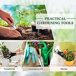 Gardening Shovel Set, Garden Hand Shovel Garden Trowel Transplant Trowel Aluminum Alloy Planting Tools with Rubber Handle for Gardening, Cultivating, Gardening, Planting Supplies (Red)