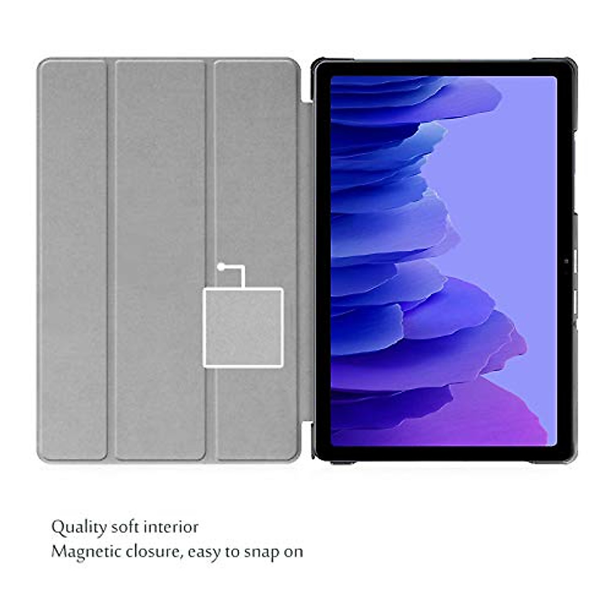ProCase Smart Case for Galaxy Tab a7 10.4" 2022 2020 (SM-T509 T500 T503 T505 T507), Slim Light Cover Trifold Stand Hard Shell Folio Smart Case for Galaxy Tab A7 10.4 Inch 2022 2020 Tablet -Black