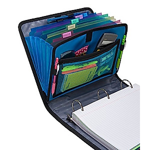 Case-it Open Tab Velcro Closure 2-Inch Binder with Tab File, Green Plaid, S-817-NEOGNPD