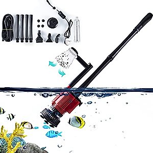 FeelGlad Aquarium Vacuum Gravel Cleaner - Electric Automatic Fish Tank Water Change Siphon with Flow Control, 4 Extra Long Tube(6.8ft) / Water Changer/Sand Cleaner/Water Flow/Water Shower