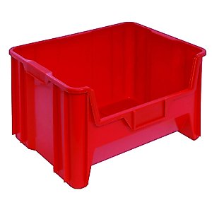 Quantum Storage K-QGH700RD-1 Giant Stacking Container, 15-1/4" x 19-7/8" x 12-7/16", Red