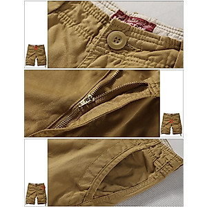 Match Men's Twill Comfort Cargo Short Without Belt #S3612 (Label Size 4XL/40 (US 38), Khaki)