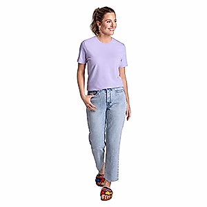 Fruit of the Loom Men's Recover Cotton T-Shirt Made with Sustainable, Low Impact Recycled Fiber, Lilac Petal, Large