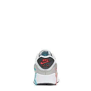 Nike Air Max 90 Essential, Size 6Y, White/Iron Grey-Chlorine Blue