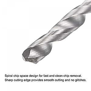 uxcell Solid Carbide Drill Bits, 2.5mm C2/K20 Tungsten Carbide Jobber Drill Bits Straight Shank Drilling Tool for Stainless Steel Aluminum Iron Metal Plastic 2pcs