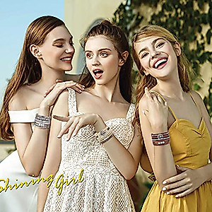 Bracelets for Women Wrap Boho Buckle Stacking Multilayer Leather Wide Layered Family Tree of Life Inspirational Bracelet Mothers Day Birthday Jewelry Gifts for Teen Teenage Year Old Girls