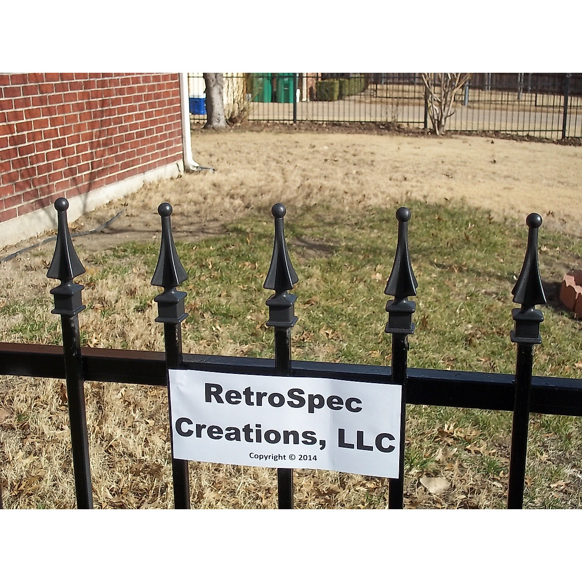 Retrospec Creations 100 Each for 5/8” BlackPlastic Finial Tops for Iron Picket Fence 4-Sided Spire – #1-58