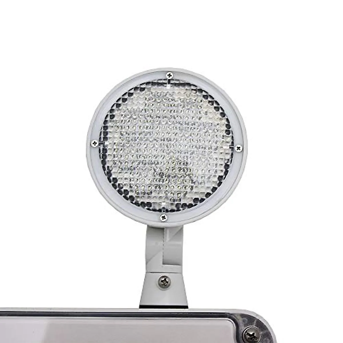 LFI Lights | Wet Location Rated Combo Green Exit Sign with Emergency Lights | White Housing | All LED | Two Adjustable Round Heads | Hardwired with Battery Backup | UL Listed | WLTCOMBO-G