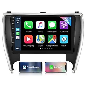 2+32 Android 12 Car Stereo for Toyota Camry 2015 2016 2017, 10.2" HD Touch Screen car Radio with Wireless Carplay & Android Auto, Mirror Link, Bluetooth, WiFi, GPS Navigation, Backup Camera