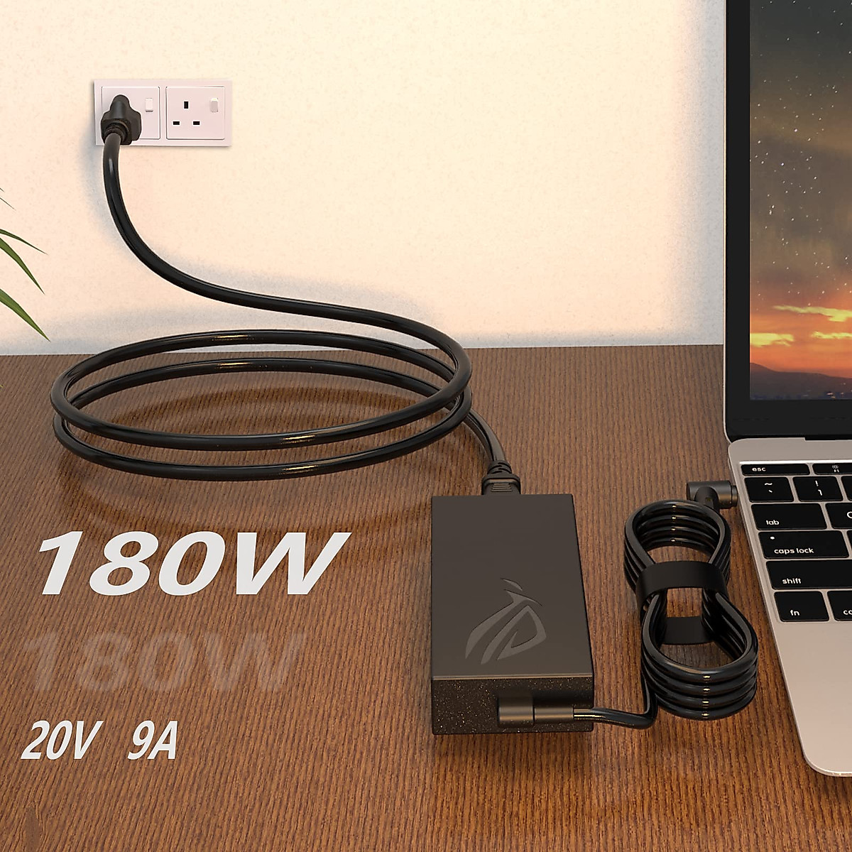 180W Zephyrus AC Charger Fit for Asus ROG Zephyrus G14 GA401 G15 GA502,ASUS ADP-180TB H,ASUS TUF Gaming Laptop Charger F15 F17 FX505D FX505G