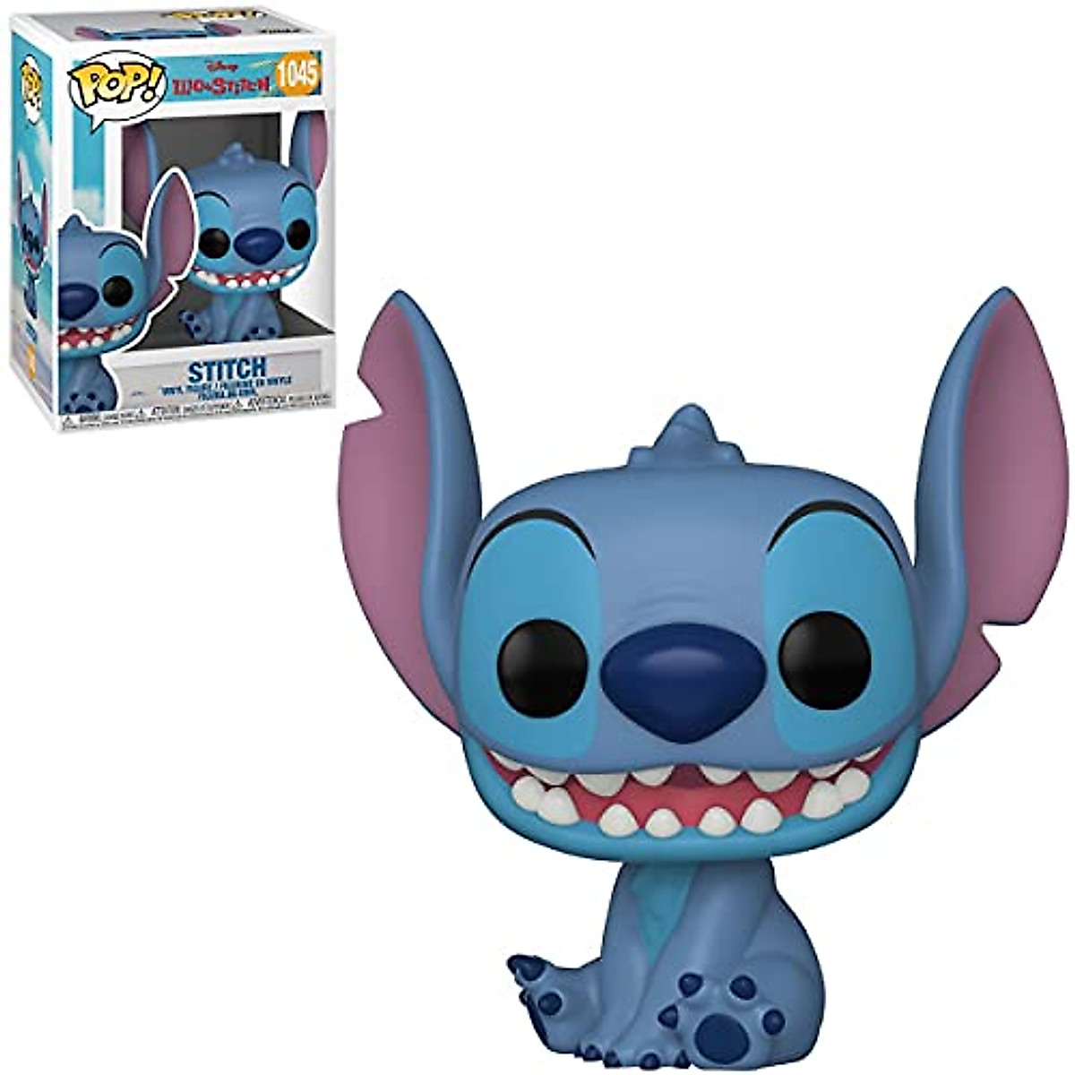 Funko Disney: Lilo & Stitch - Smiling Seated Stitch Pop! Vinyl Figure (Bundled with Compatible Pop Box Protector Case)