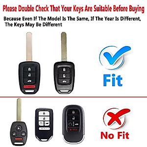 ShuDay Key Fob Cover Case Compatible with Honda Accord Civic Fit CR-V HR-V Crosstour Accessories (Purple)