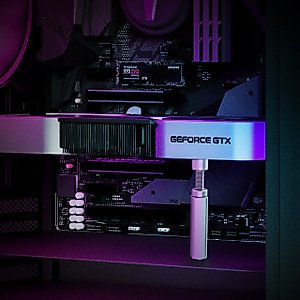 HONKID GPU Support Bracket Graphics Card Sag Brace, Universal VGA Graphics Card Stand Holder with Magnet and Rubber Pad,White
