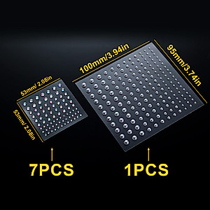 KINBOM 8 Sheets Face Jewels Stickers with Tweezers, Self-Adhesive Face Diamonds for Makeup Stick on Glitter Face Gems Rhinestones Pearl Stickers for Body Art Skin Eye Nail Decoration Festival Party