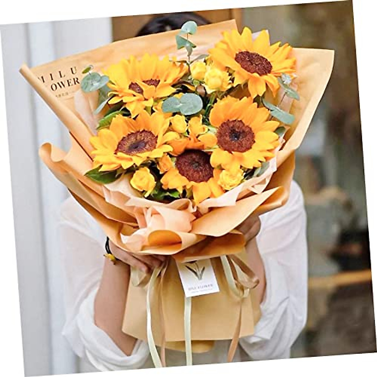 ULTECHNOVO 45 Sheets kraft paper kraft tissue paper wedding floral wrap brown paper wrapping paper kraft gift paper brown packing paper flower packing wrappers handcrafted gift flowers