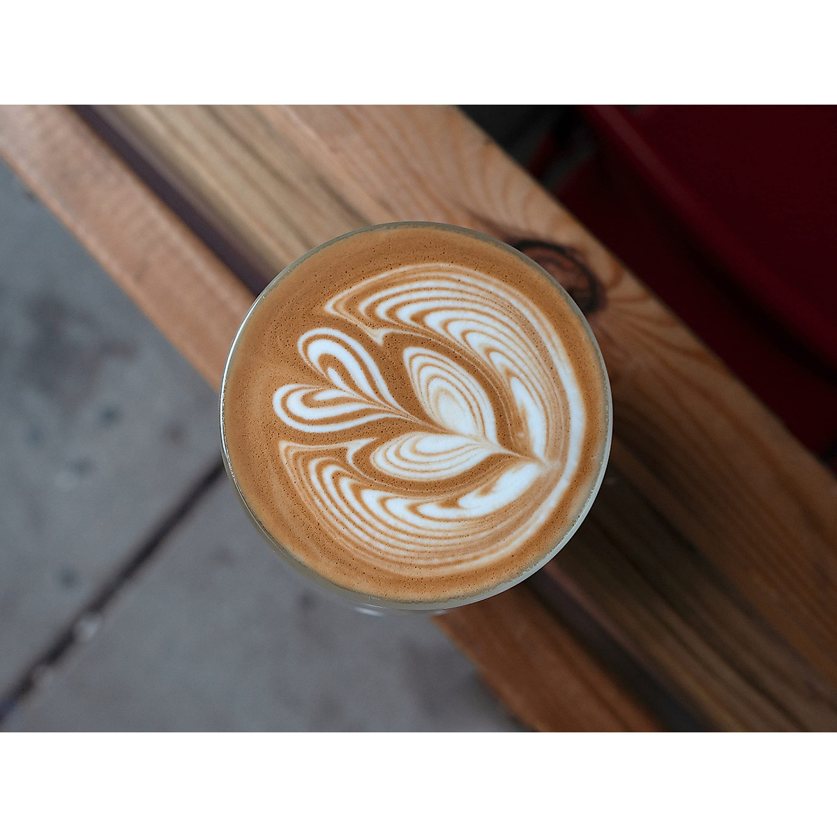 KRUVE IMAGINE Milk Drink Glass, Hand Made, Double-wall, Set of Two (8.5oz/250ml Latte)