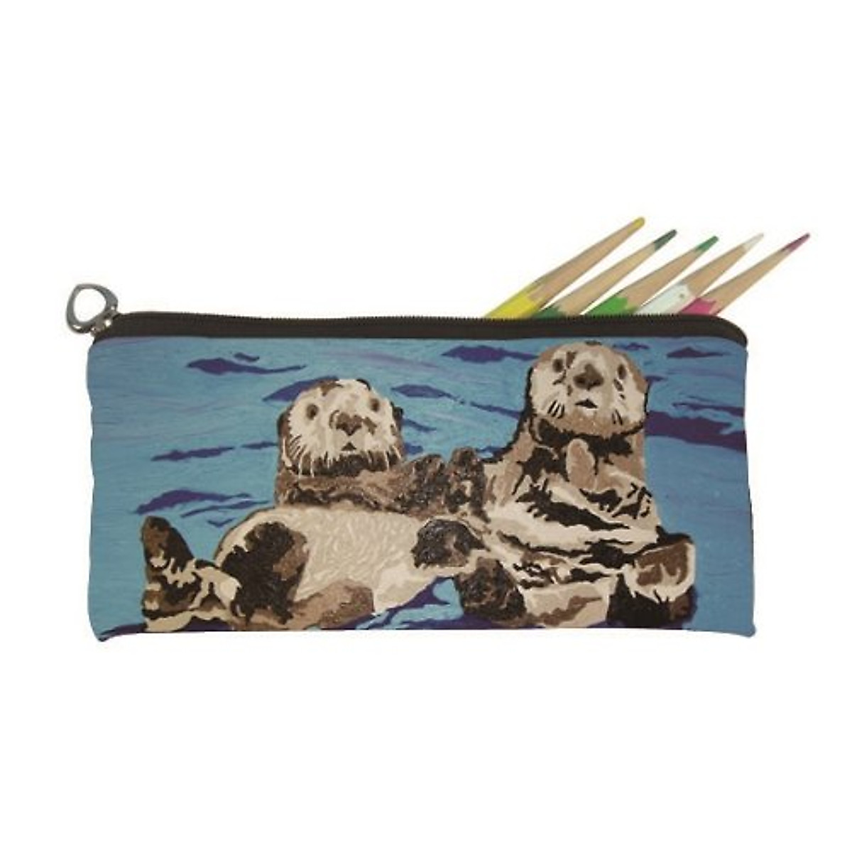 Salvador Kitti Small Pencil Bag (Sea Otters - Best Friends)