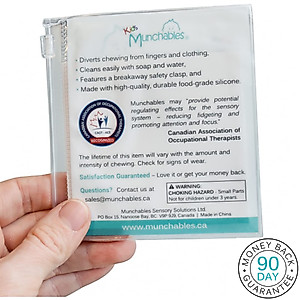 Munchables Scribbles Sensory Chew Necklace – Chewy Fidget Toy for Adults, Teens, Boys and Girls (Purple)