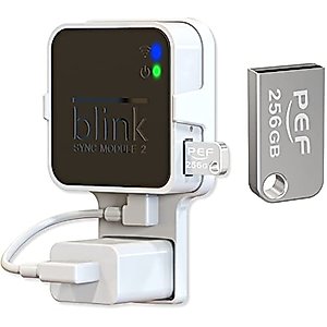 256GB Blink USB Flash Drive and Outlet Wall Mount for Blink Sync Module 2, Space Saving for Blink Outdoor Indoor Security Camera (Blink Sync Module 2 is NOT Included)