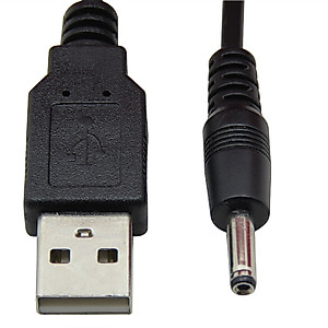 CableDeconn USB A to DC 3.5 mm/1.35 mm 5 Volt DC Barrel Jack Power Cable