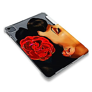 Cute Painted Girl Black Cat case Compatible with iPad Mini Air Pro 7.9 8.3 9.7 10.2 10.9 11 12.9 inch Pattern Cover New 2022 2021 Trifold Stand 3 4 5 6 7 8 9 Generation 588 (10.9" Air 4)