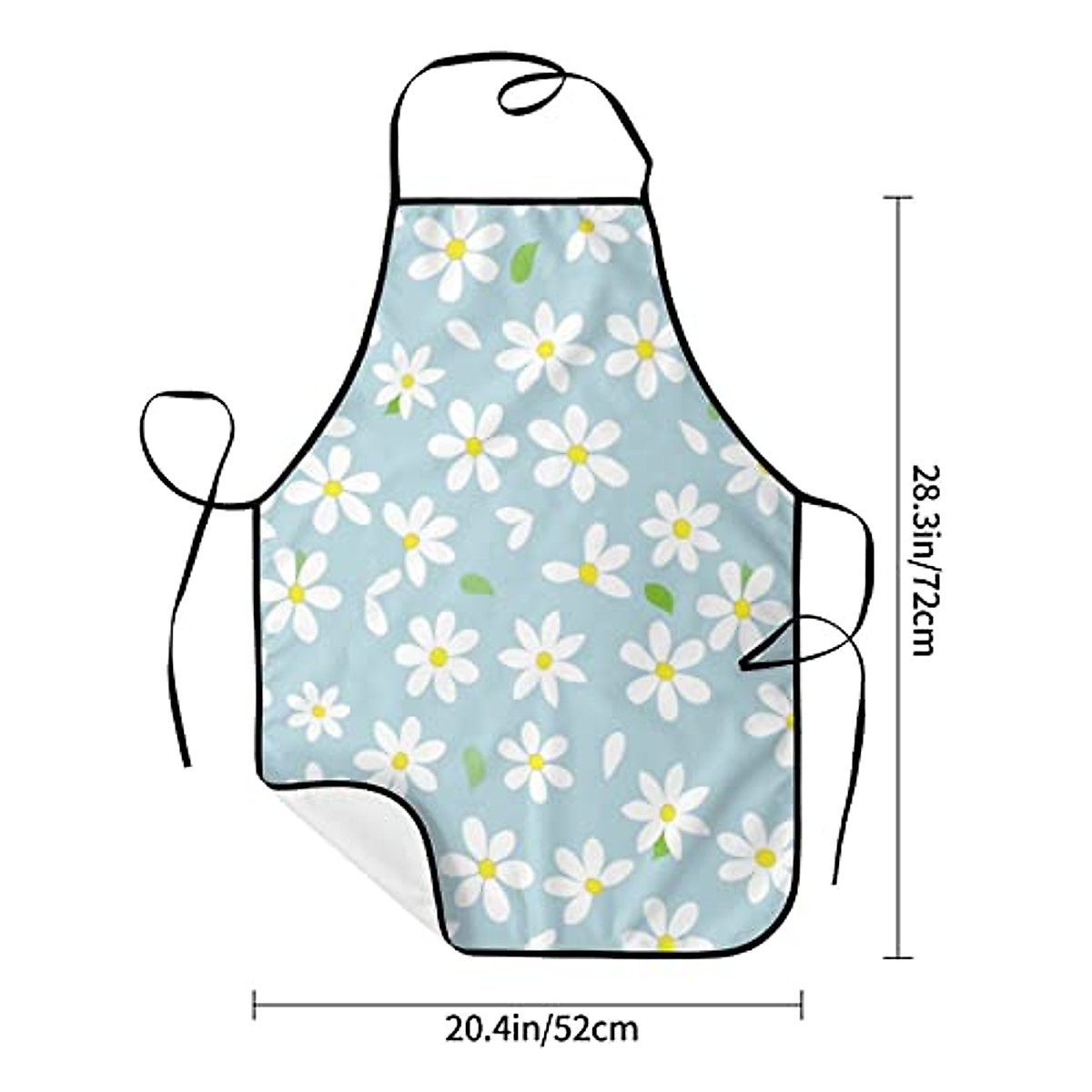 Cute Daisies On A Blue Sky Aprons For Women Men Waterproof Bib Apron Chef Aprons For Kitchen Cooking Baking Bbq Gardening