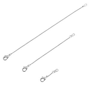Honeycat Necklace & Bracelet Jewelry Extender Set 1", 3", 5" or 2", 4" 6" in Gold, Rose Gold, or Silver | (Silver 2/4/6)