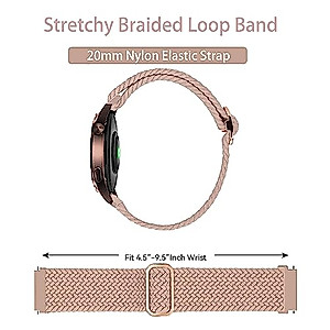 MYAPULUA 20mm Braided Stainless Steel Band for Samsung Galaxy Watch 6/5/4/3/2/1